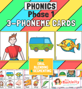 Phase 1 Oral Blending And Segmenting Cards | Phase 1 Oral Blending ...
