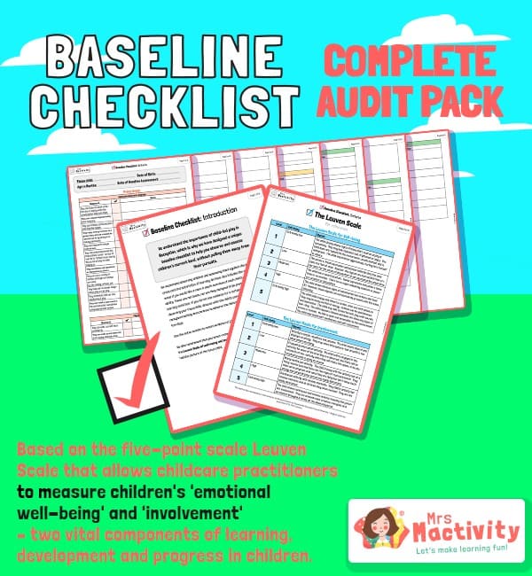 Early Years Baseline Checklist Resource Pack | Mrs Mactivity