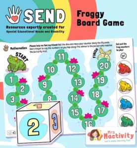 SEND P8 Counting Beyond 10 Froggy Board Game | Mrs Mactivity