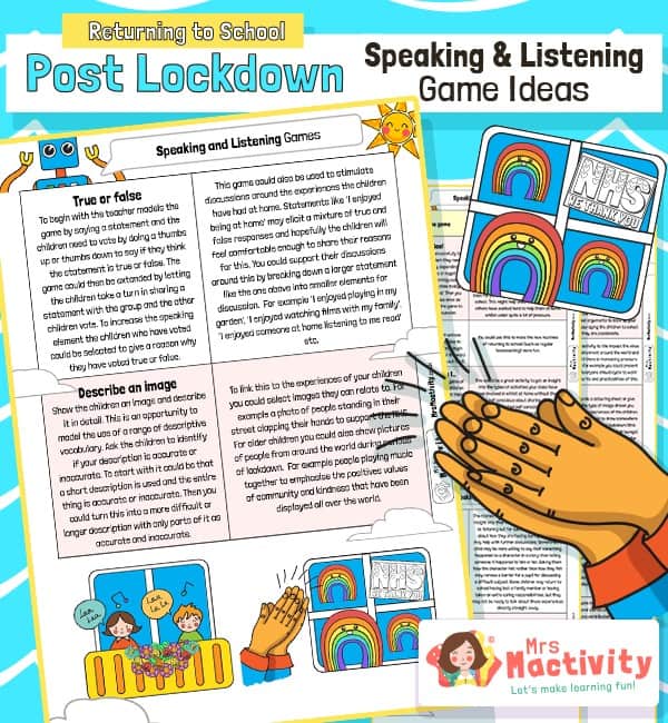 Post Lockdown Speaking And Listening Activities Primary Teaching Post Lockdown Speaking And Listening Activities Primary Teaching