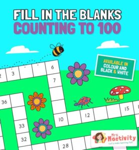 Fill In The Blank Counting To 100 Activity | Mrs Mactivity