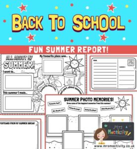 Summer Writing Activity – Summer Snapshots For KS1 & KS2