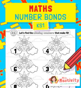 Number Bonds To 10 Rainbow Worksheet | Mrs Mactivity