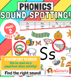 Phase 2 Phonics Interactive Sound Spotter PowerPoint | Mrs Mactivity