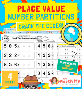 KS1 Number Partitioning Worksheet | Mrs Mactivity