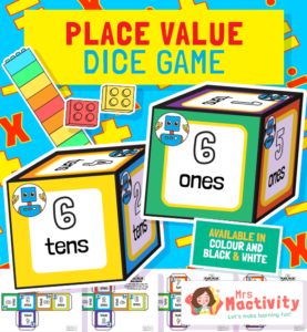 Place Value Dice Game | Mrs Mactivity