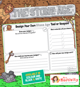 Design A Stone Age Tool Worksheet | Stone Age To Iron Age Resources