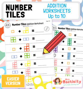 Number Tiles Addition Worksheets To 10 | Mrs Mactivity