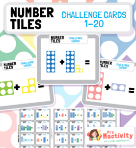 Number Tiles Addition Challenge Cards To 20 | Mrs Mactivity
