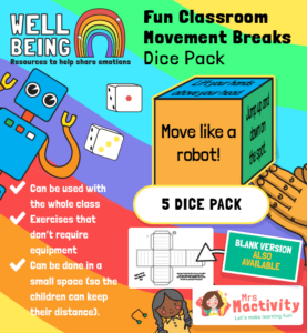 Classroom Movement Breaks Activity Dice | Mrs Mactivity