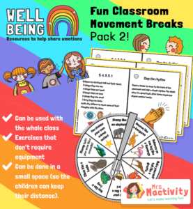 Classroom Movement Break Activities Pack 2 | Mrs Mactivity