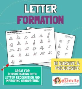 Letter Formation Practice Sheet | Letter Formation Resources