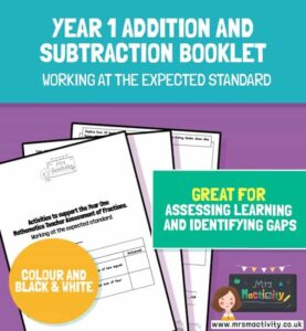 Year 1 Addition And Subtraction Assessment Booklet – Expected Standard ...