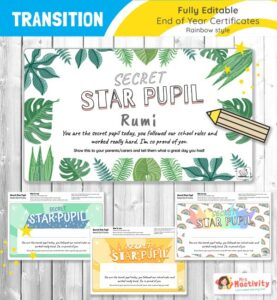 Secret Star Pupil Certificate | Pupil Certificates EYFS KS1