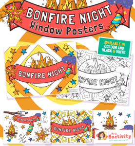 Bonfire Night Window Posters | Bonfire Night EYFS KS1