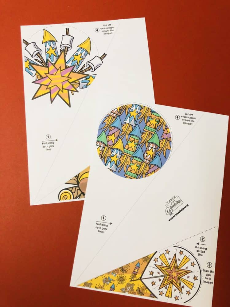 Bonfire Night Paper Craft Bouquet | Primary Teaching Resources