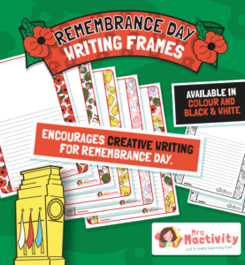 Remembrance Day Writing Frames | Mrs Mactivity