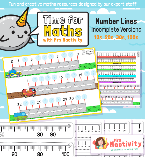 Missing Numbers On The Number Line Worksheets Primary Teaching Resources