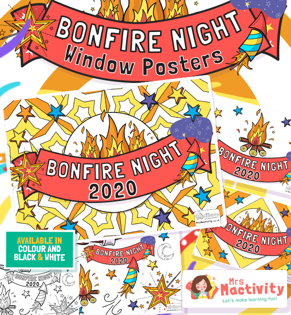 Bonfire Night Window Posters | Primary Teaching Resources