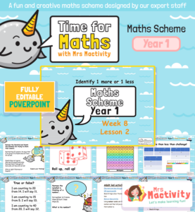 One More One Less Maths PowerPoint | Mrs Mactivity
