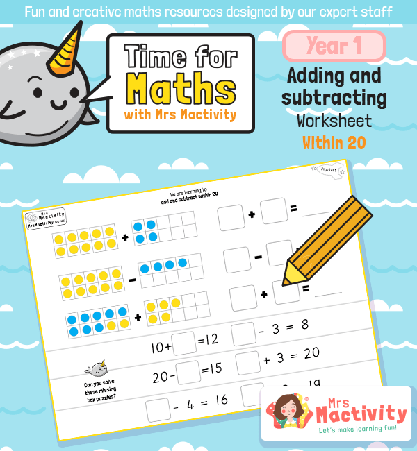 Adding And Subtracting Within 20 Worksheets