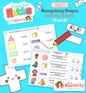 Recognise 2D And 3D Shapes Worksheet | Year 1 Maths