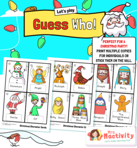 Christmas Guess Who Game Cards | Mrs Mactivity