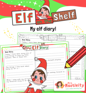 Elf On The Shelf Diary Writing Activity | Christmas English Worksheet KS1