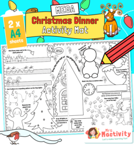Christmas Dinner Children’s Activity Mat – Festive Classroom Activity ...