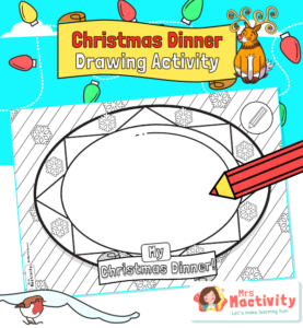 Draw A Christmas Dinner Activity | Mrs Mactivity