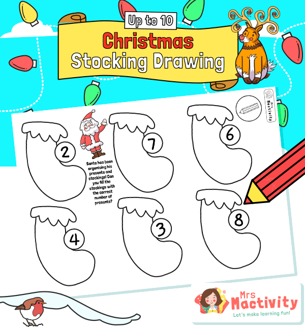 Christmas Stocking Counting Activity | Mrs Mactivity