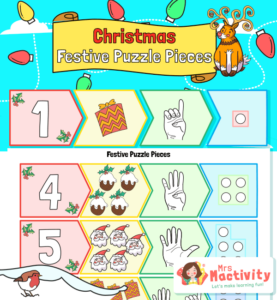 Christmas Number Match To 10 Puzzle Activity | Mrs Mactivity