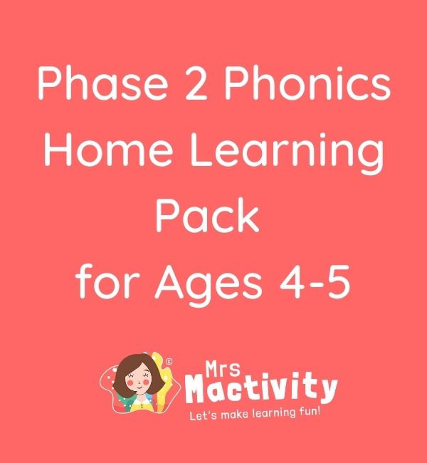 Phase 2 Phonics Home Learning Resource Pack | Mrs Mactivity