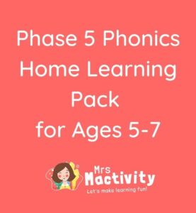 Phase 5 Phonics Home Learning Resource Pack | Mrs Mactivity