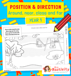 Positional Language Drawing Activity | Year 1 Maths Worksheets