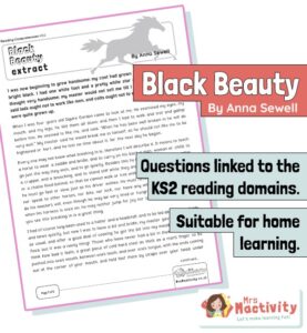 Year 6 Reading Comprehension - Black Beauty | Mrs Mactivity