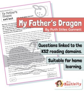 Year 3 Reading Comprehension - My Father's Dragon | Mrs Mactivity