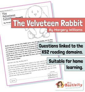 Year 4 Reading Comprehension - The Velveteen Rabbit | Mrs Mactivity