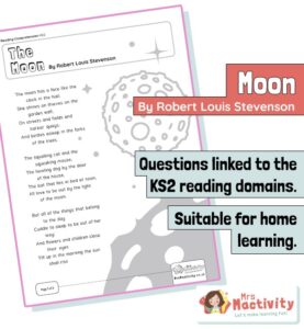 Year 3 Reading Comprehension Poem - The Moon | Mrs Mactivity