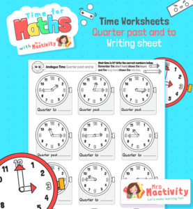 Telling The Time Quarter To And Quarter Past Worksheet Year 2 Maths ...
