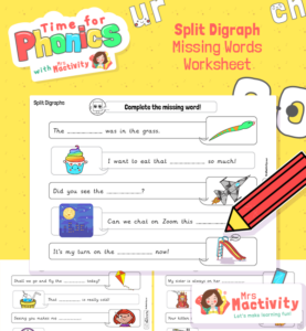 Split Digraph Complete The Sentence Worksheet | Mrs Mactivity