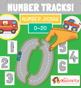 Number Tracks Number Tracing Jigsaw Activity | Mrs Mactivity