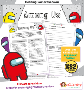 KS2 Among Us Reading Comprehension | Mrs Mactivity