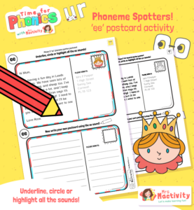 "ee" Phoneme Spotter Postcard | Phase 3 Phoneme Spotter Resources