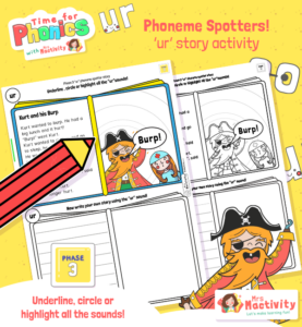"ur" Phoneme Spotter Story | Phase 3 Phoneme Spotter Resources