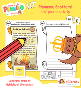 "ow" Phoneme Spotter Story | Phase 3 Phoneme Spotter Resources