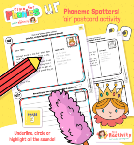"air" Phoneme Spotter Postcard | Phase 3 Phoneme Spotter Resources
