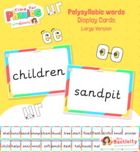 Phase 4 Polysyllabic Word Cards - Large | Phase 4 Phonics Resources