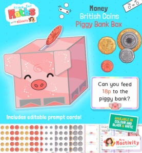 Add The Money To The Piggy Bank Activity | Money Resources