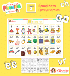 Phase 3 Sound Mat - Cursive | Phase 3 Letters And Sounds